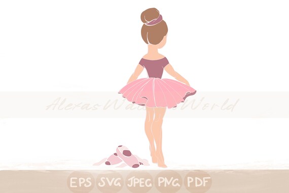 Ballerina Silhouette Clip Art Pink