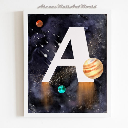 Space Themed Nursery Solar System Print Outer Space Decor - Etsy