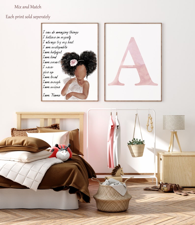 Personalized Name Positive Affirmations Printable African Etsy