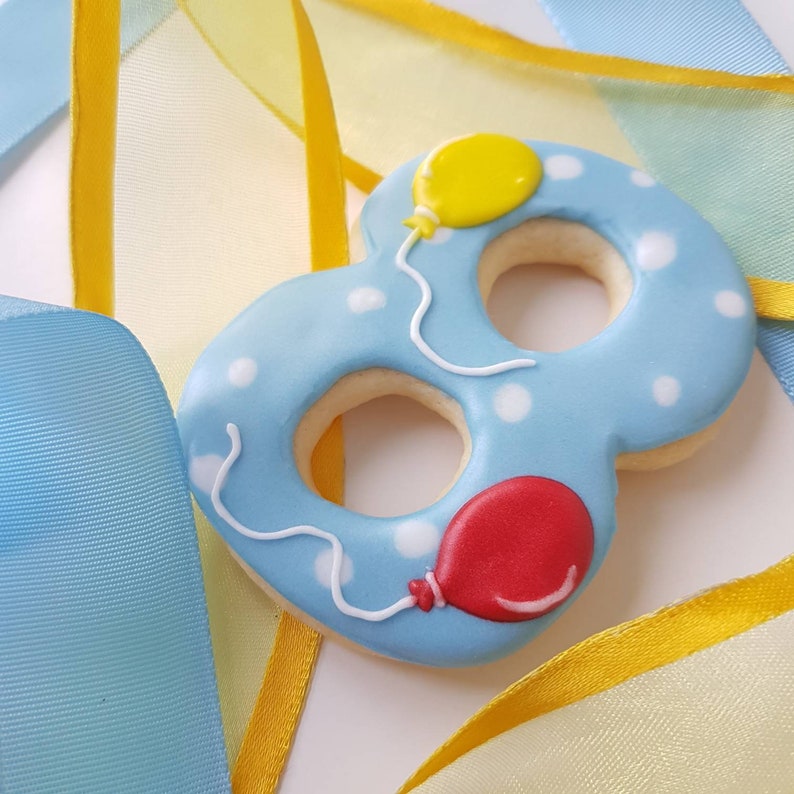 Birthday Number Biscuits Kids Birthday Biscuits Number - Etsy UK