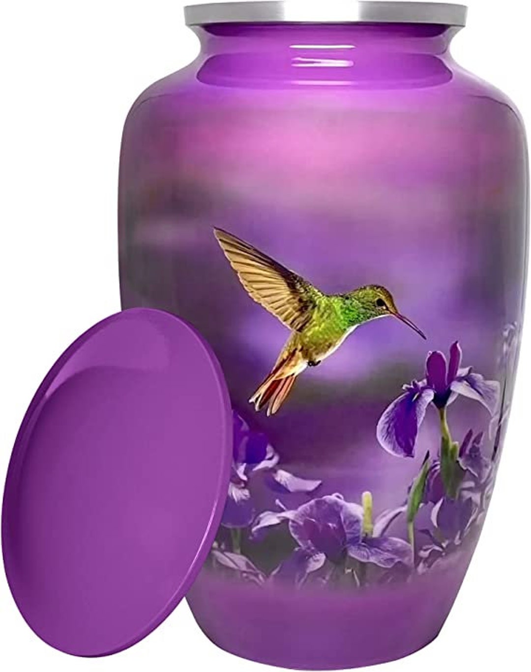 EXTRA LARGE Cremation Urn , 300 Cubic Inch Capacity Ash Urn ! "purple ...