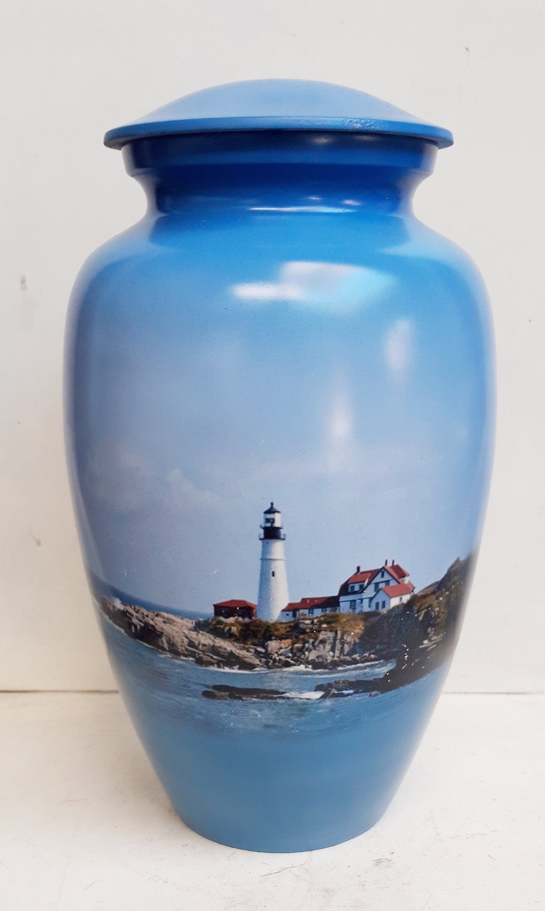 Lighthouse Adult Human Cremation Urn | Themed Nautical Cremation Urn ...