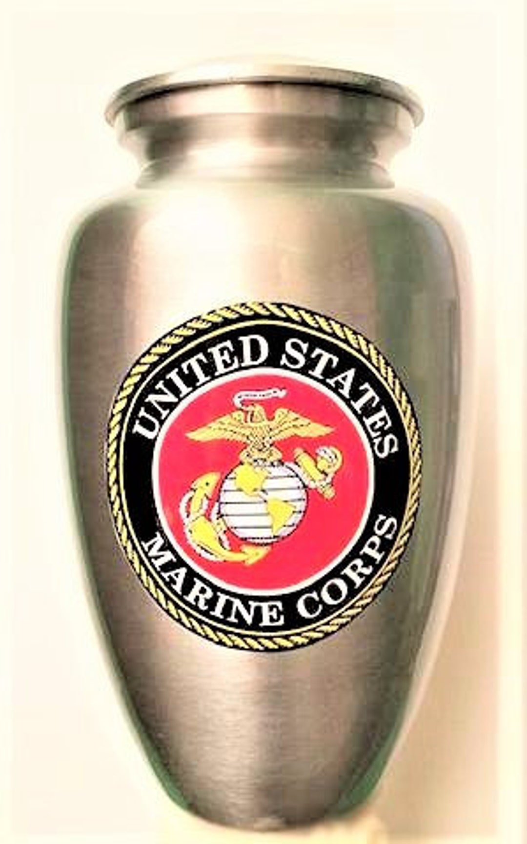 Marine Cremation Urn | Ash Urn for Marines | Marine Metal Ash Urn ...