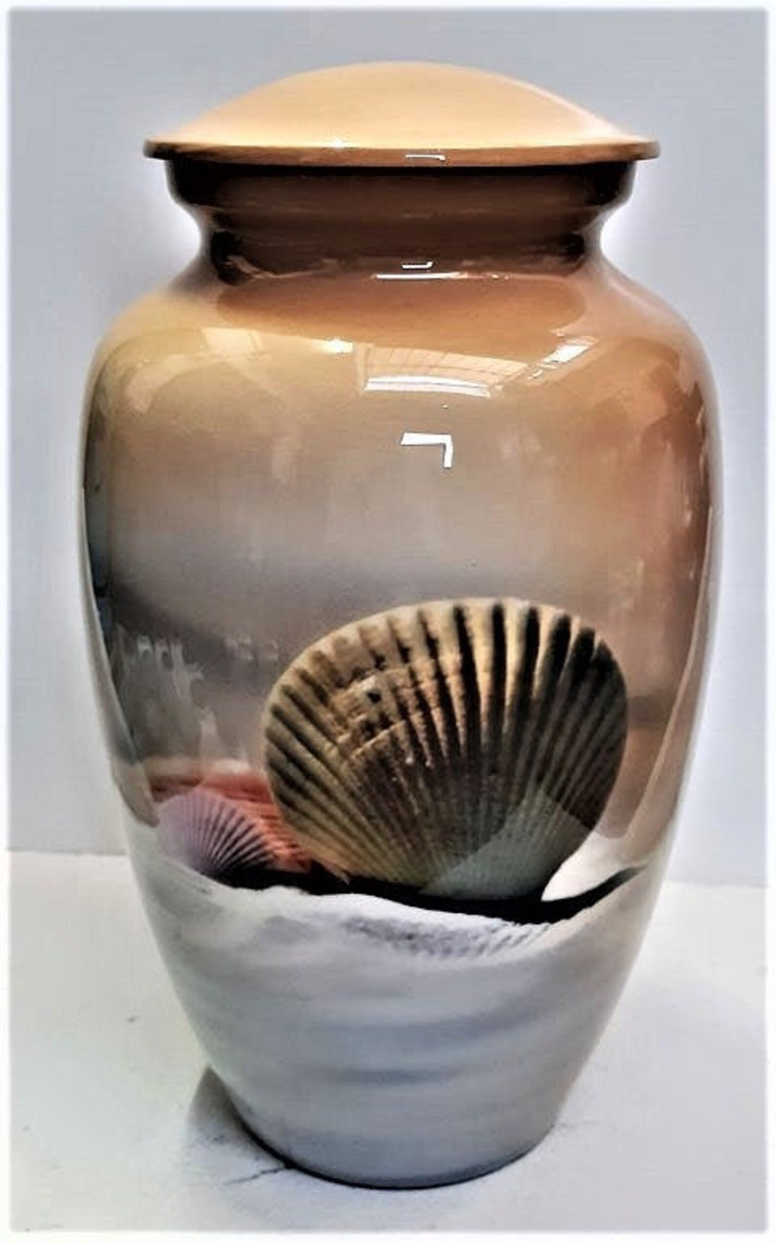 Seashell Serenity, Cremation Urn Beach Lovers Adult Ash Urn. Memories ...