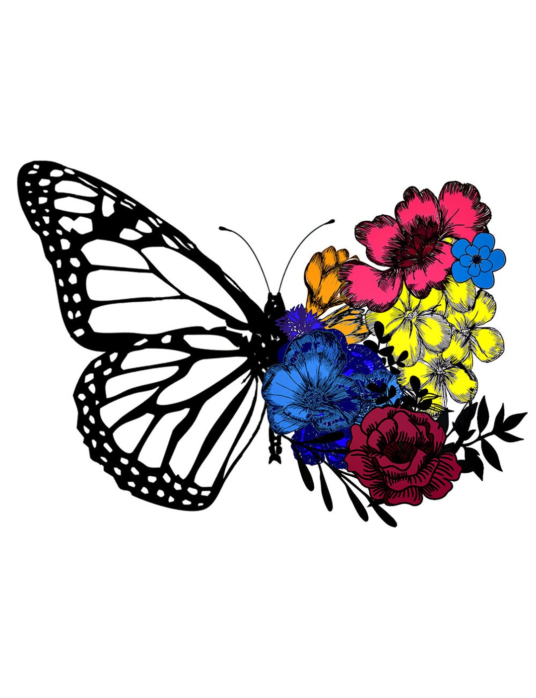 Butterfly Clipart, PNG, Beautiful Design - Etsy