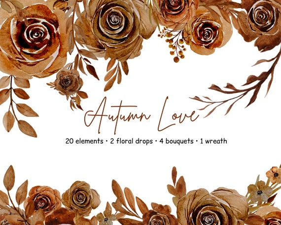 Brown Flowers Clip Art