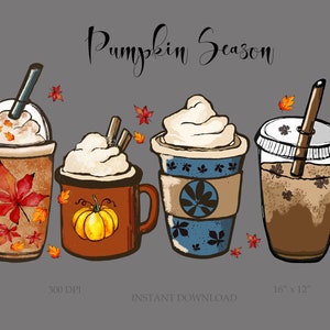 Fall Latte PNG Clipart, Pumpkin Season Leaves Coffee Thanksgiving Cozy ...