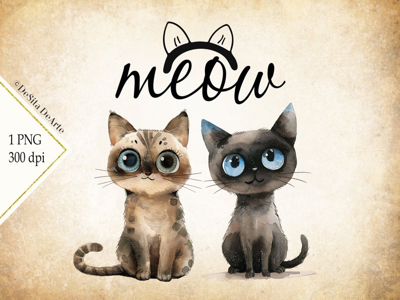 Meow T-shirt Design, Cats Design, PNG - Etsy