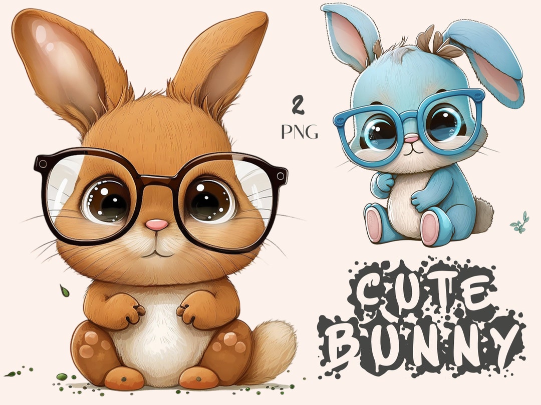 Cute Bunny Clipart, Nursery, Cute Sublimation, Stickers, Cute, Clipart ...