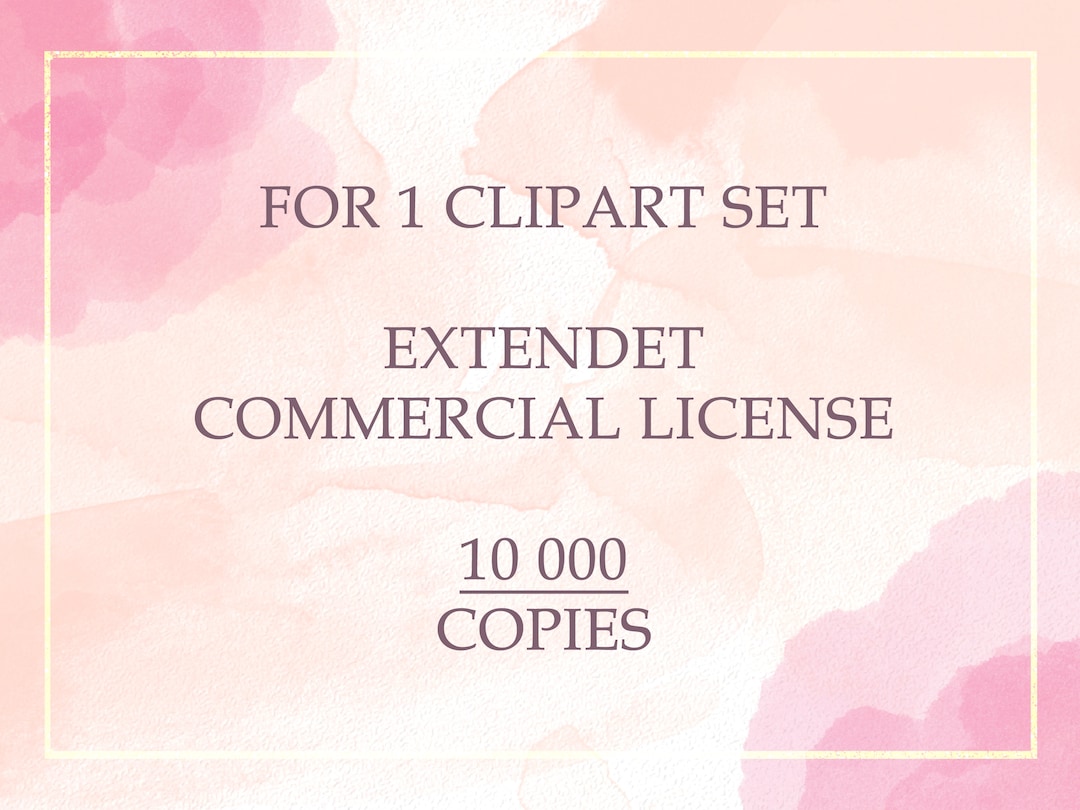 Extended Commercial License for One Clipart - Etsy