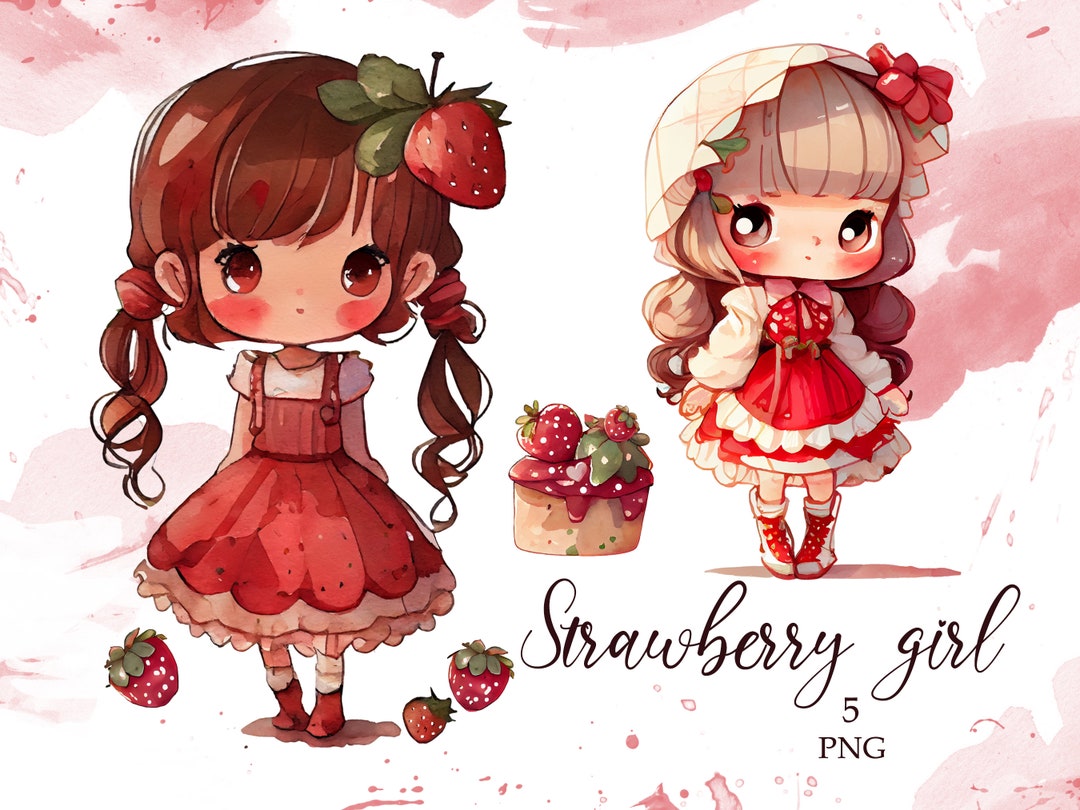 Strawberry Clipart, Strawberry Girl Clipart, Strawberry Girls Clip Art ...