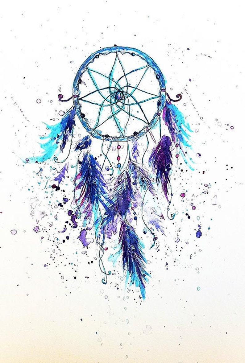 Dreamcatcher Clip Art Hand Painted Watercolor Art Print - Etsy