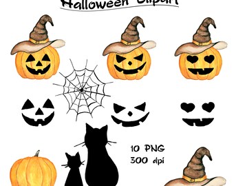 Halloween Clipart Set Commercial Use Instant Download SVG PNG Ghosts ...