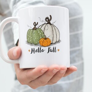 Hello Fall PNG, Fall PUMPKINS Sublimation Designs Downloads, Happy Fall ...
