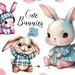 Cute Baby Bunnies Clipart, Cute Clipart, Bunny Clipart Bundle, Nursery ...