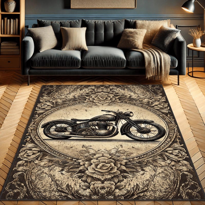 Motorcycle Rug - Etsy