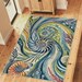 Nautilus Shell Rug: Vibrant Marine Life Art, Non-slip Woven Rug - Etsy