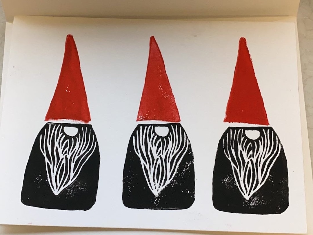 Holiday Hand Printed Linocut Cards - Etsy