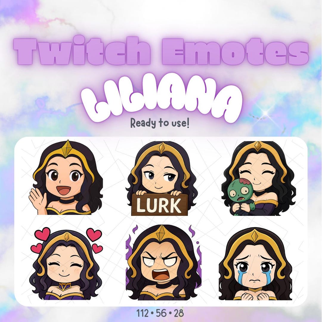 Liliana Chibi Style Emotes Package for Twitch | Ready to Use for ...