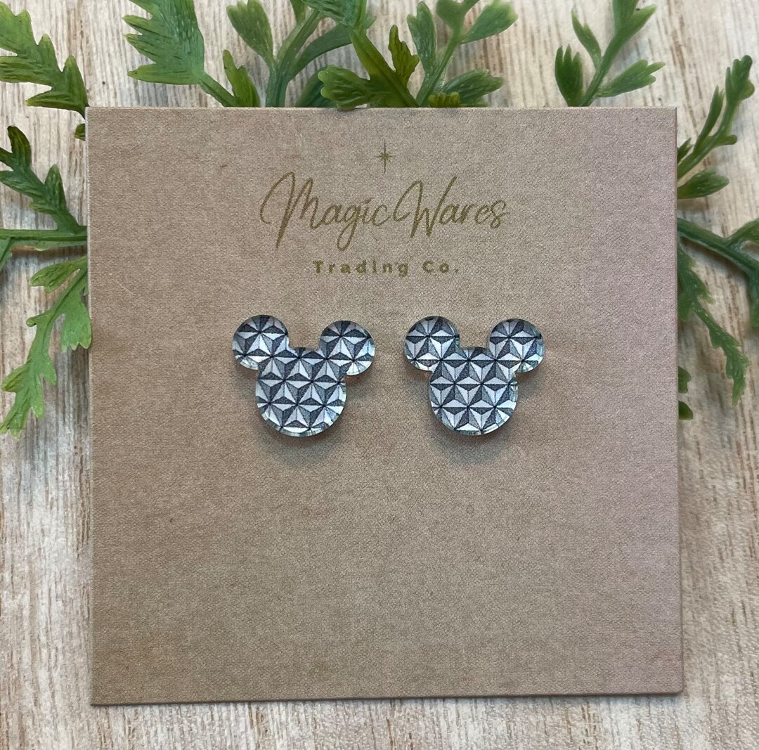 Spaceship Stud, Gray and White Geometric Pattern Acrylic, Laser Cut ...