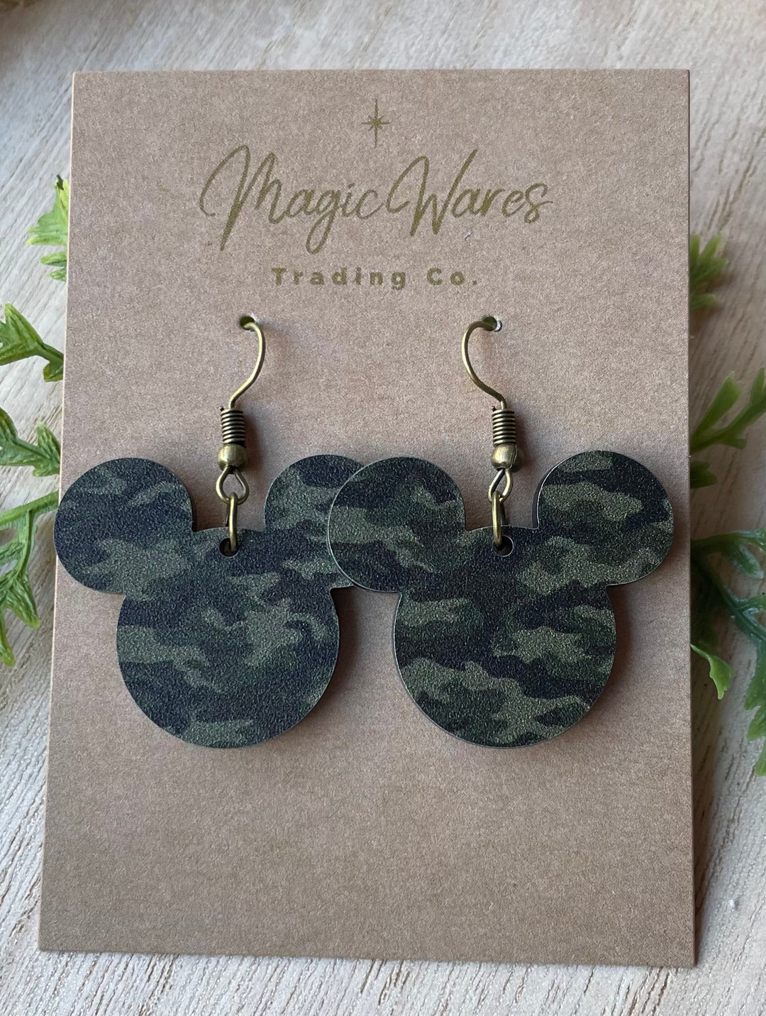 Camouflage Mouse Dangle, Laser Cut Acrylic Earrings, Dangle Earrings ...