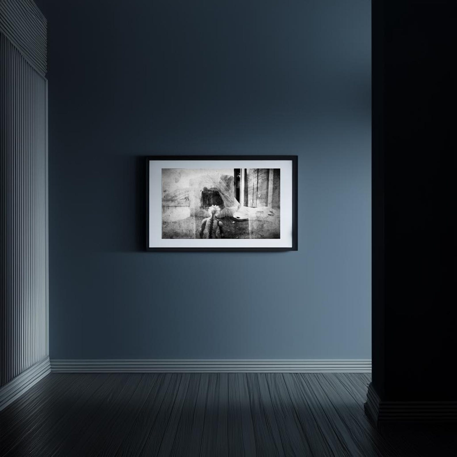 Pinhole Architecture Print, Surreal Humanoid Landscape, Framed Bnw Wall ...