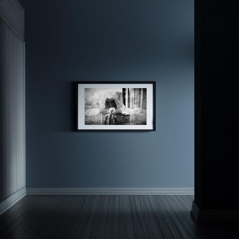 Fine Art Pinhole Print With Mysterious Architecture Cube, Surreal ...