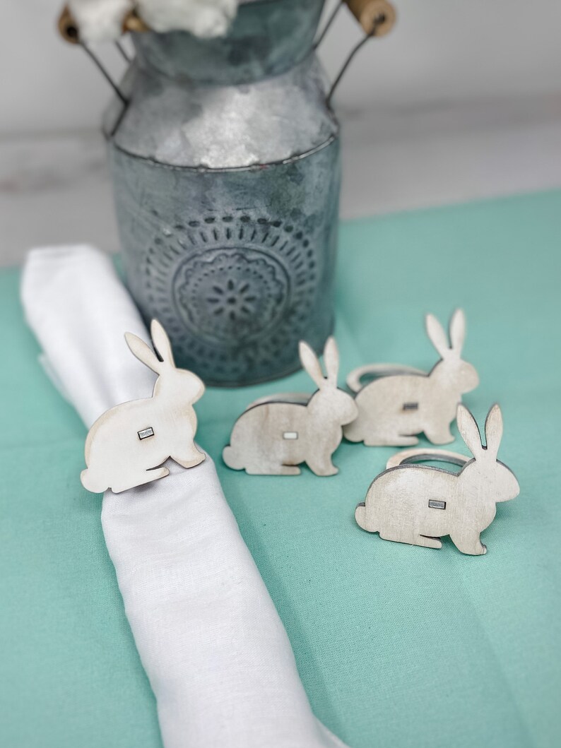 Bunny Napkin Ring | Easter Napkin Rings | Easter Table Decor | Spring ...