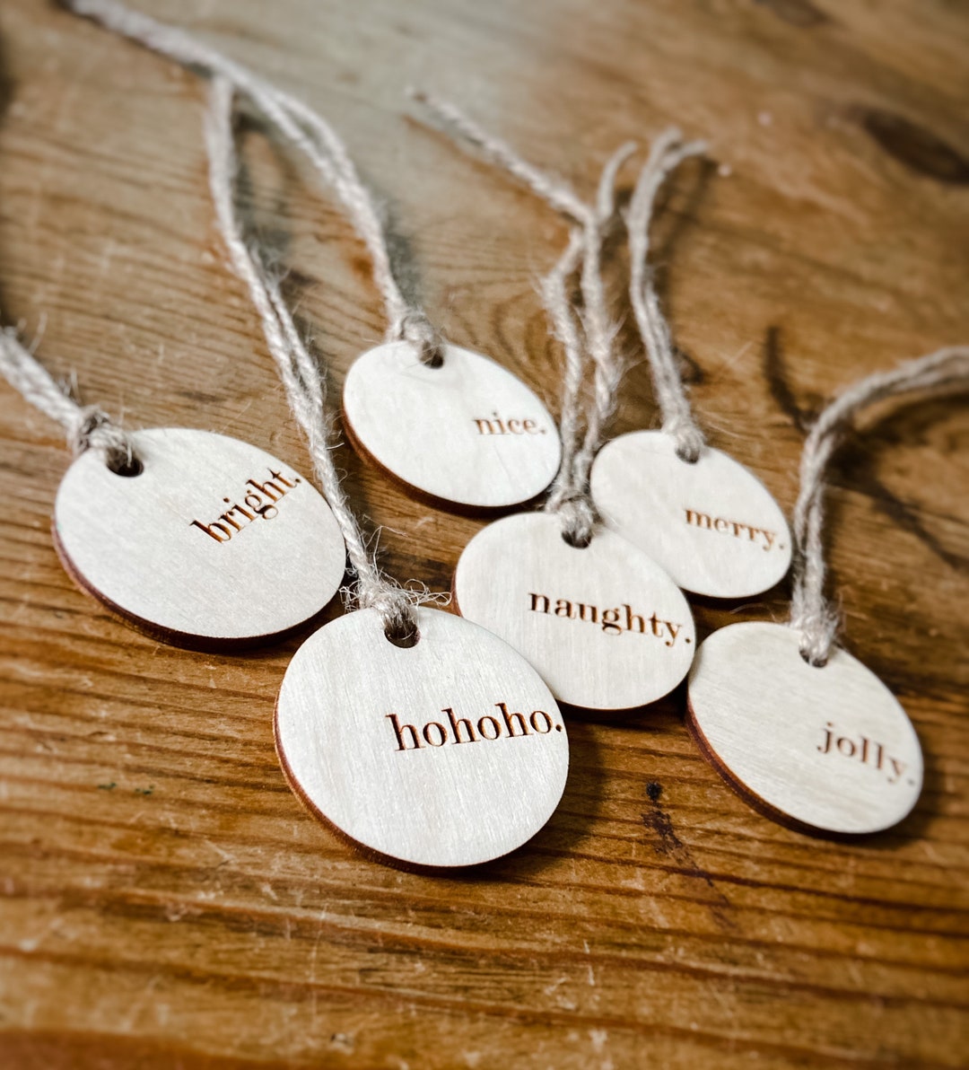 Engraved Christmas Gift Tags | Set of Christmas Tags | Engraved Gift ...
