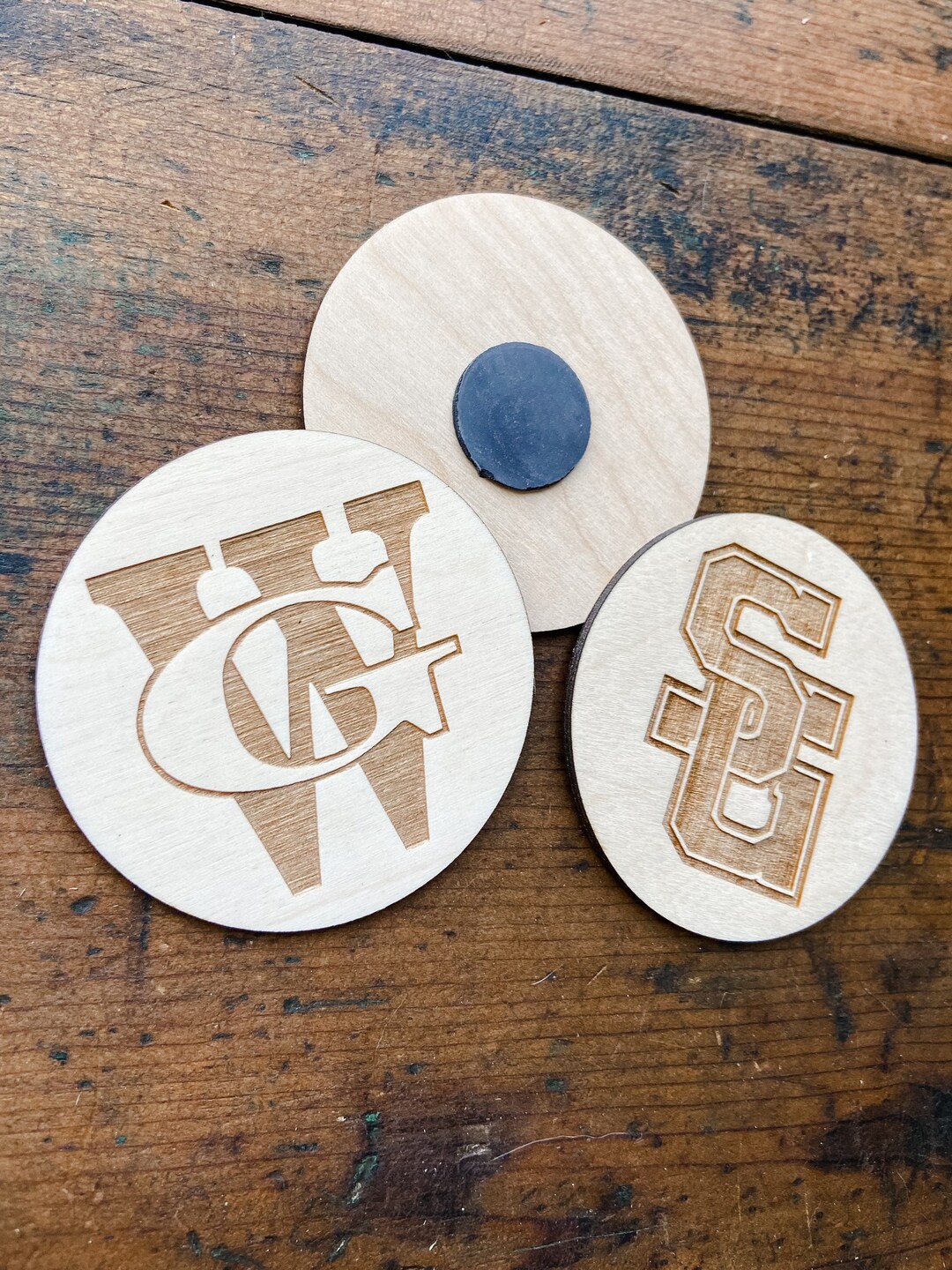 School Logo Magnets | Engraved High School Magnet | Wooden High School ...