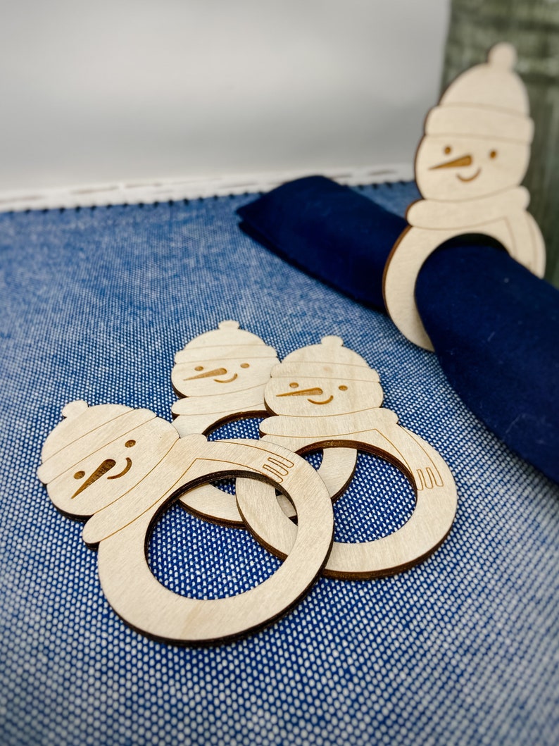 Snowman Napkin Ring Winter Napkin Rings Snowman | Etsy