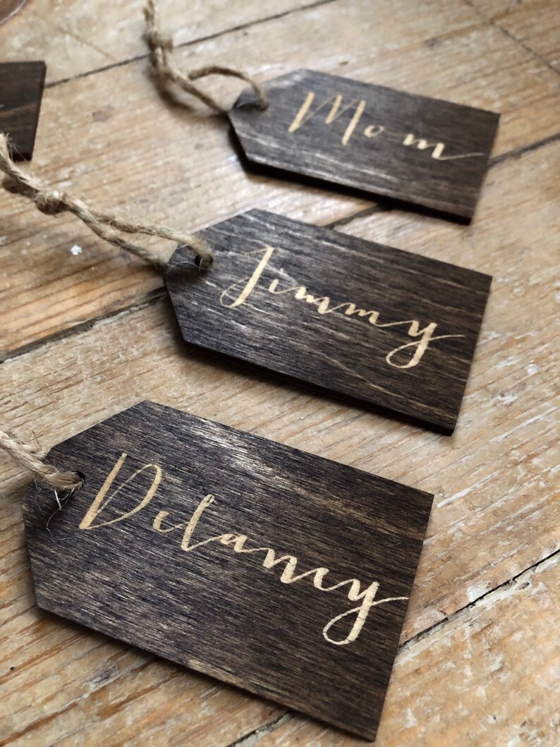 Place Tag Name Tag Stocking Tag Rustic - Etsy