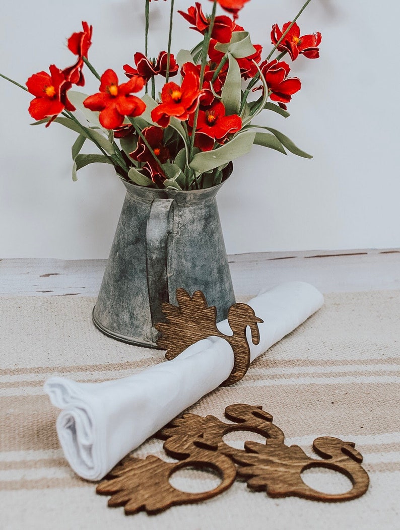 Turkey Napkin Rings Farmhouse Napkin Rings Farmhouse - Etsy
