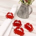 Crab Napkin Rings Coastal Napkin Rings Nautical Napkin Ring Beach ...