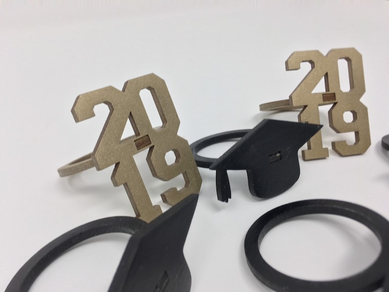 Graduation Cap Napkin Rings: Laser Cut 2025 Party Decor (set of 4) - Etsy