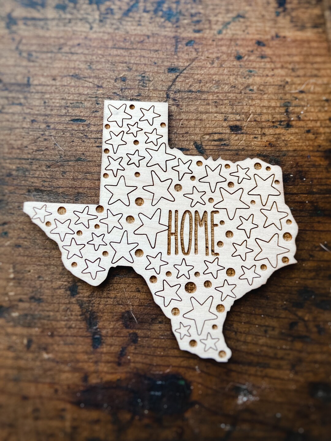 Texas Home Magnet | State HOME Magnet | Engraved State Magnet | Wooden ...