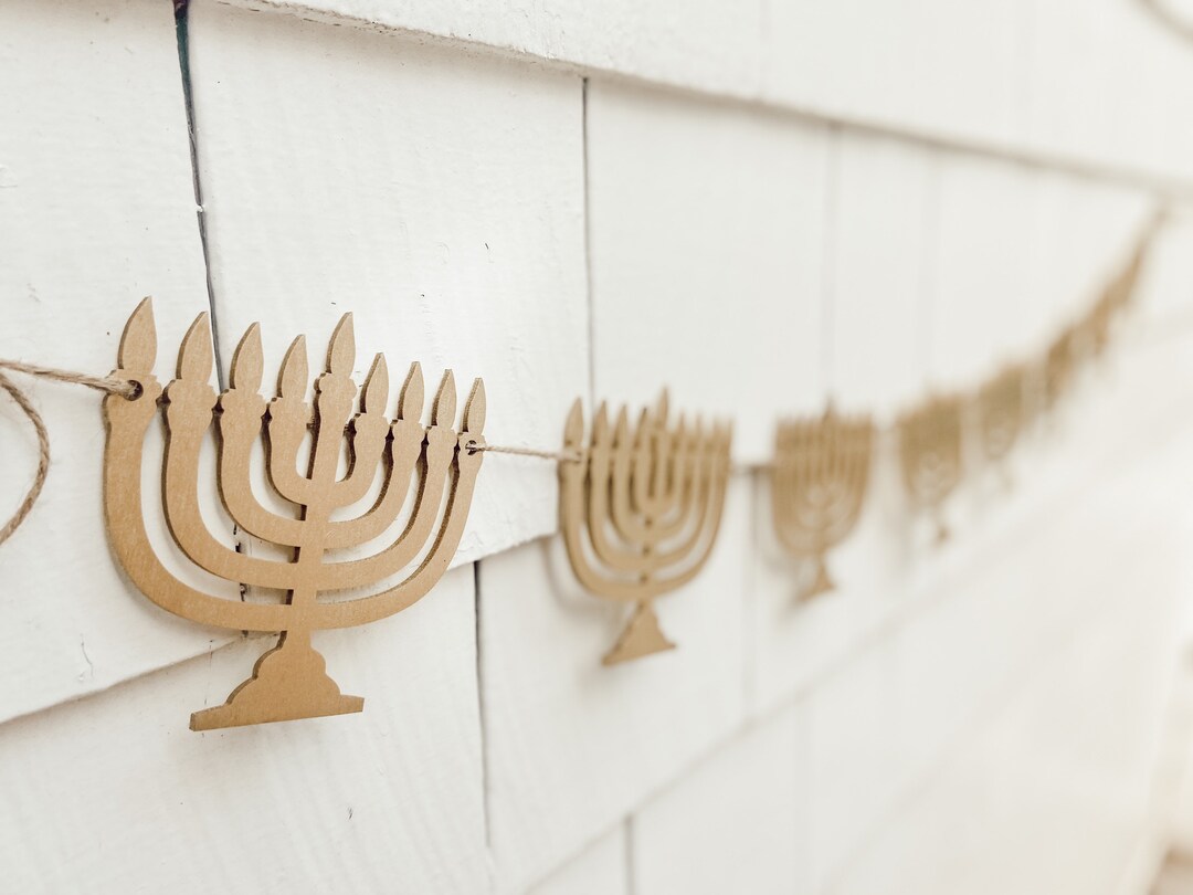 Hanukkah Banner | Menorah Banner | Menorah | Rustic Hanukkah ...