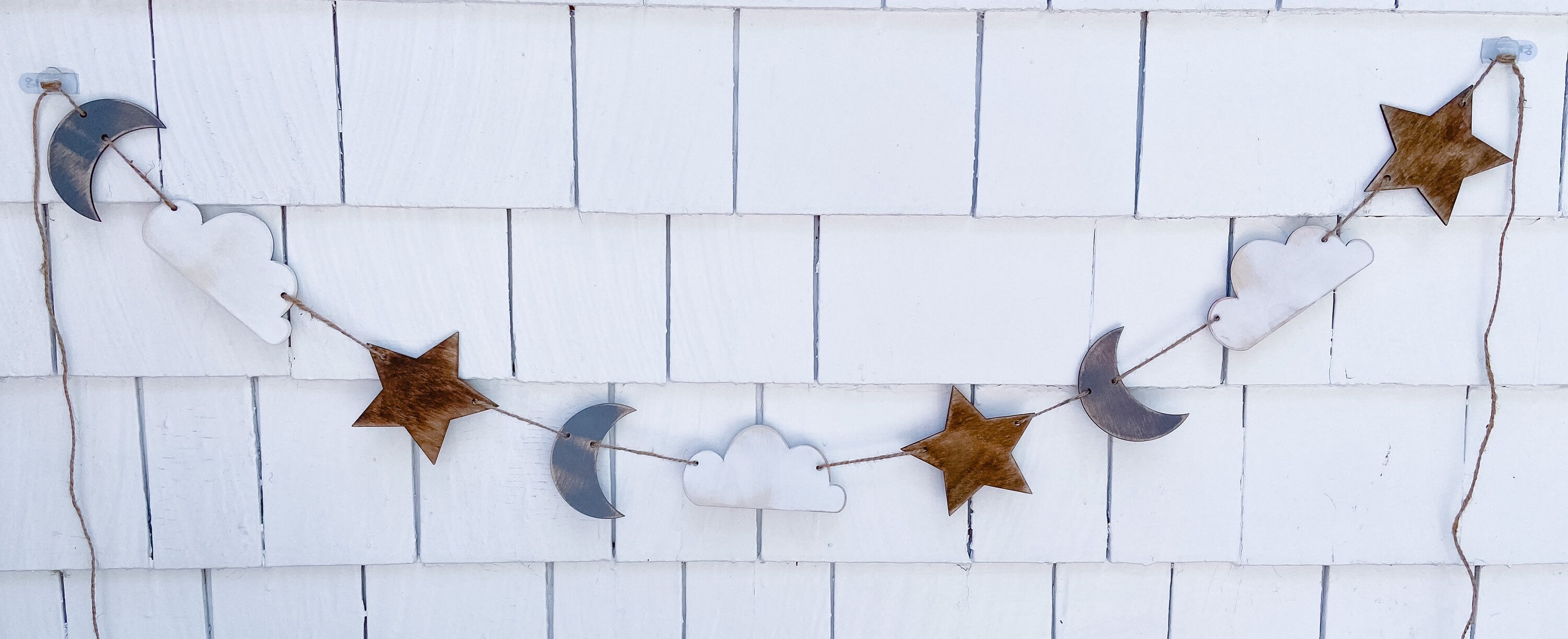 Cloud Moon Star Banner Nursery Banner Cloud Banner - Etsy