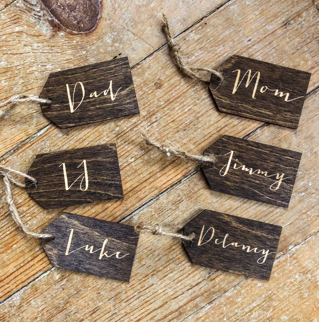 Place Tag Name Tag Stocking Tag Rustic - Etsy