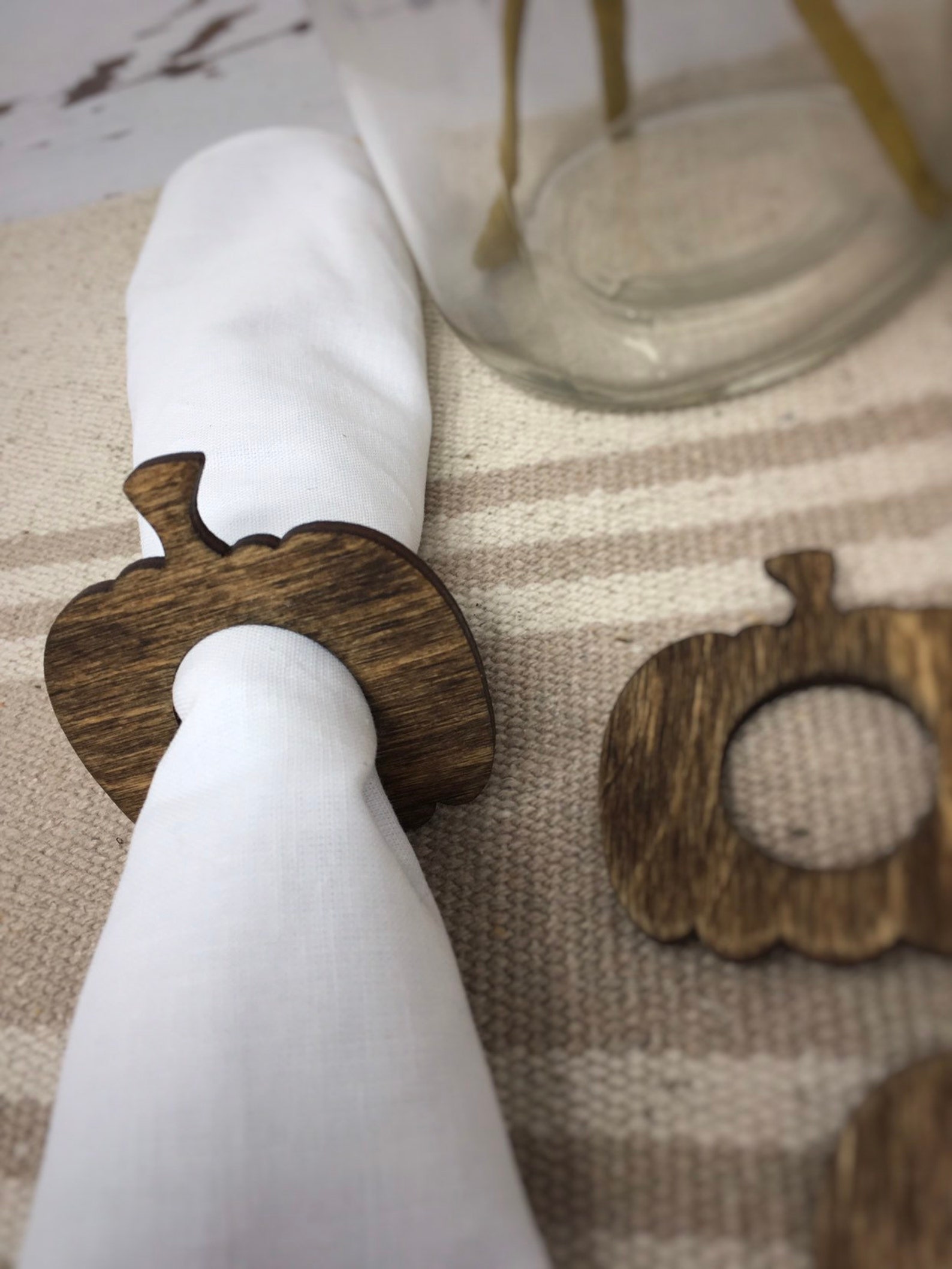 Pumpkin Napkin Rings Farmhouse Napkin Rings Farmhouse | Etsy