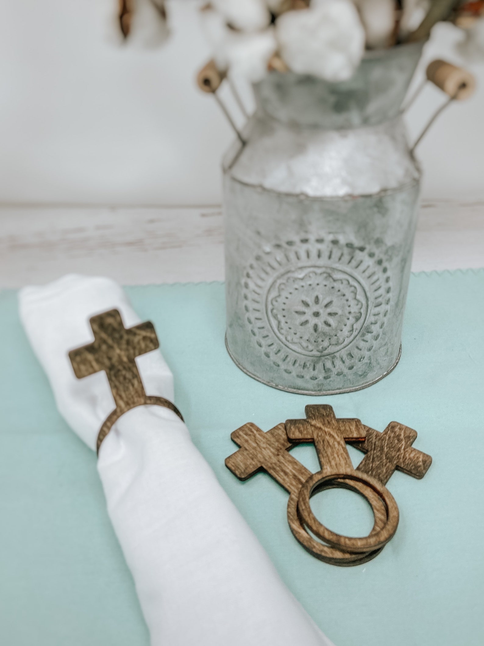 Cross Napkin Rings Easter Napkin Rings Baptism Napkin - Etsy