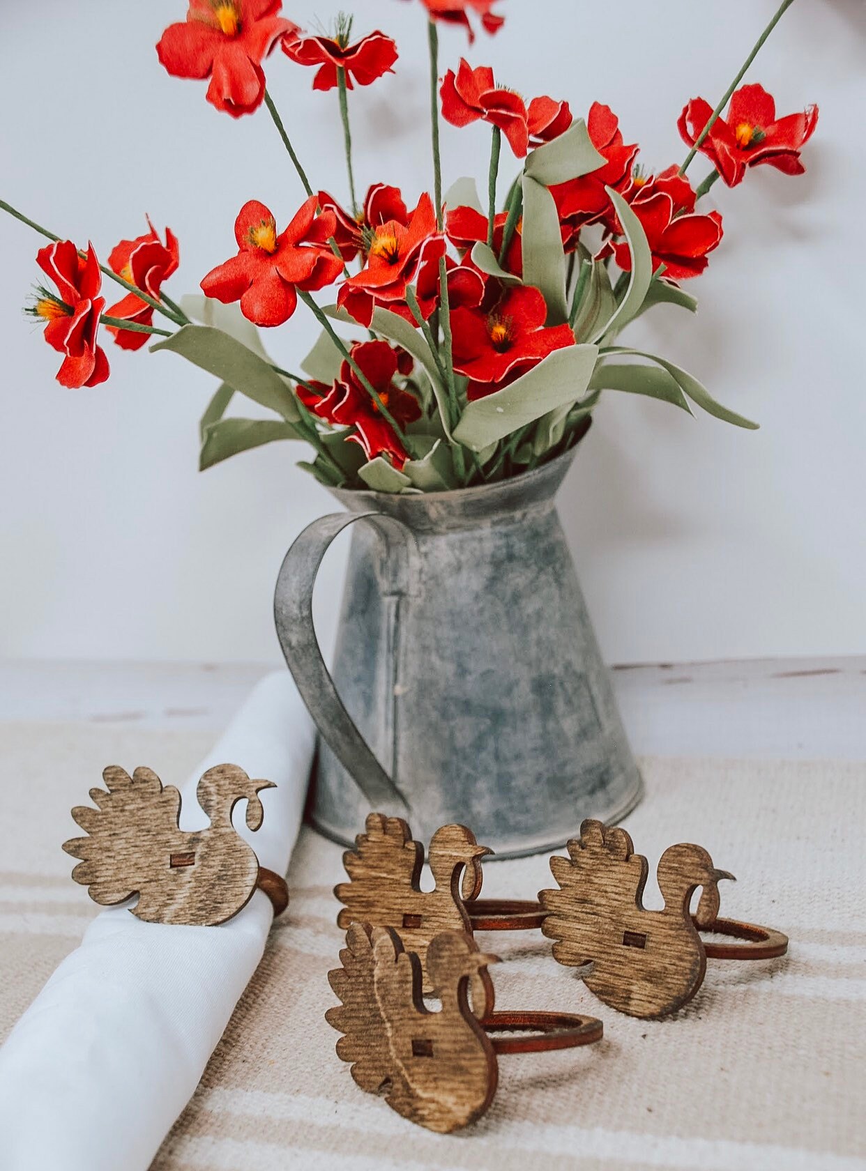 Turkey Napkin Rings Farmhouse Napkin Rings Farmhouse - Etsy