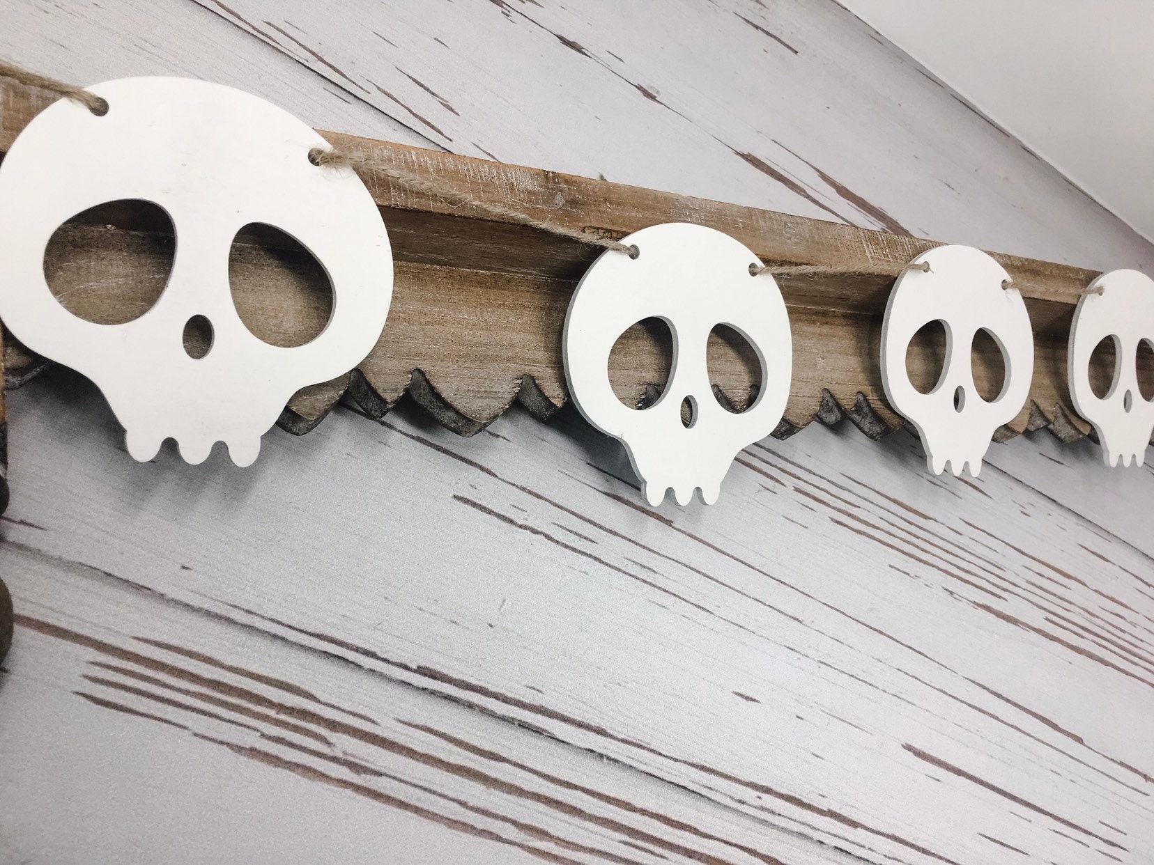 Skull Banner Halloween Banner Fall Banner Rustic Fall | Etsy