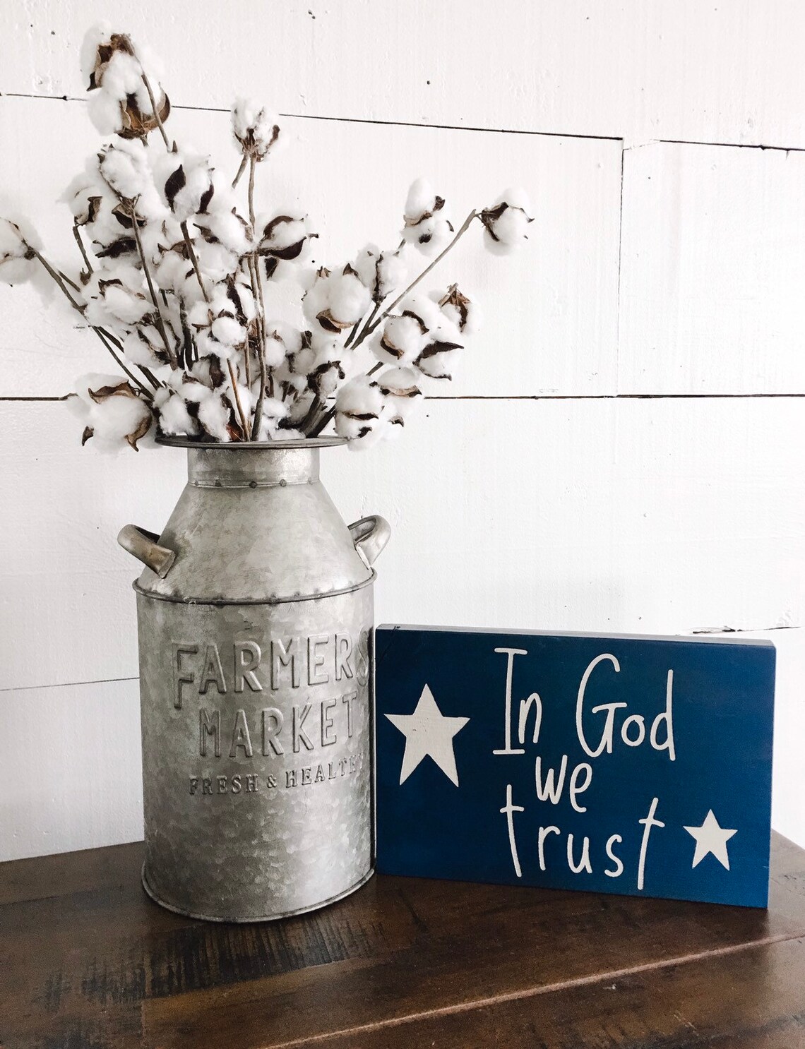 In God We Trust Patriotic Shelf Decor Patriotic Farmhouse | Etsy