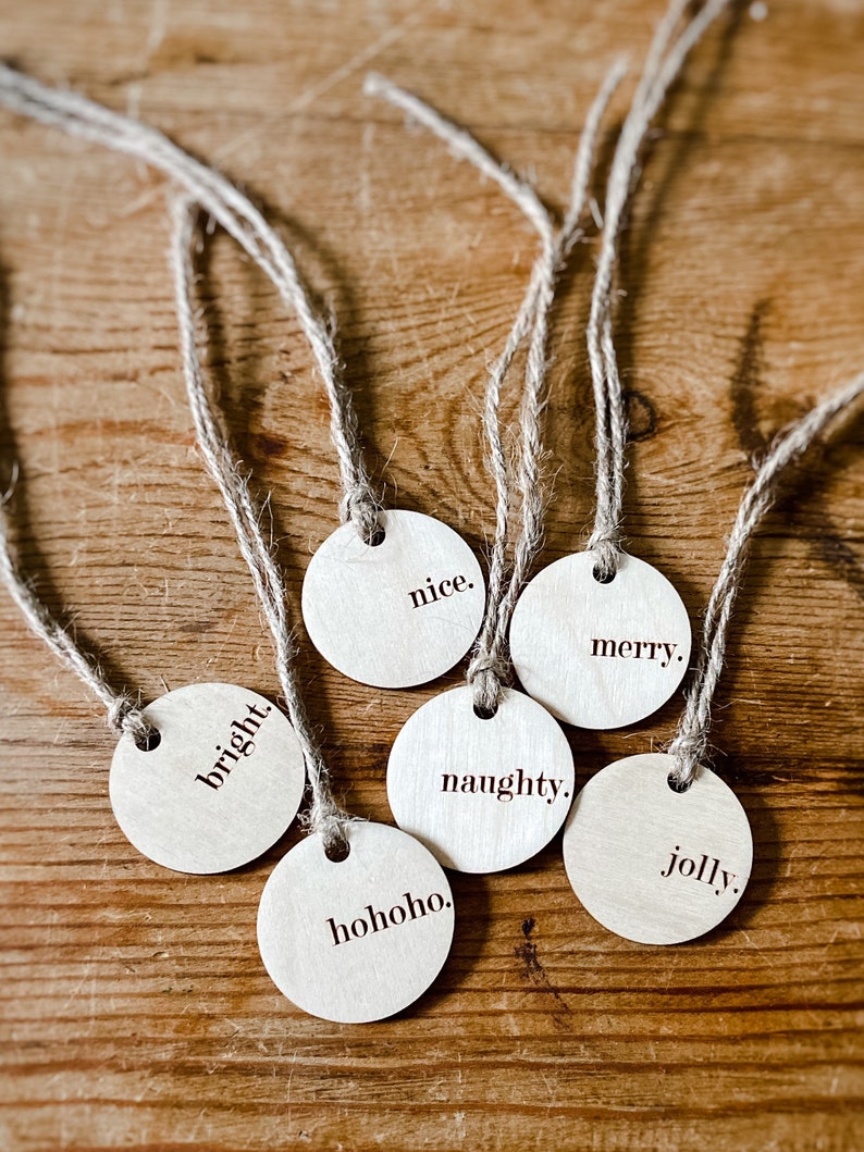 Engraved Christmas Gift Tags Set of Christmas Tags - Etsy