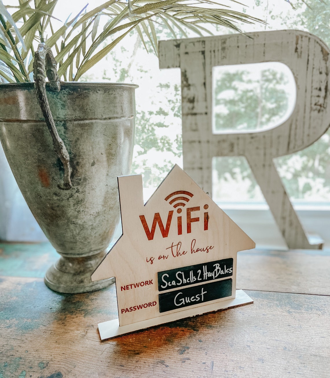 Engraved Wifi Password Sign: Chalkboard Guest Room Decor - Etsy