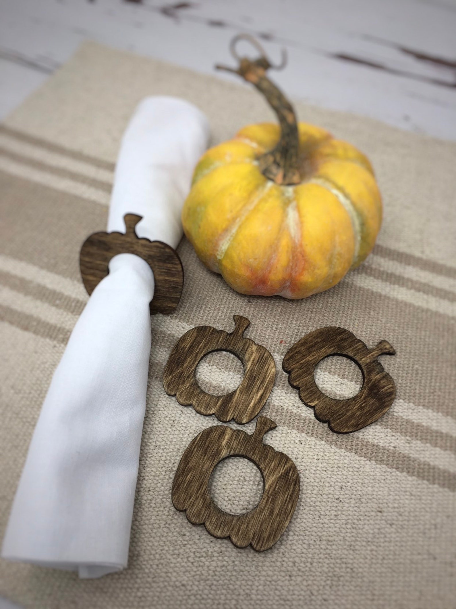 Pumpkin Napkin Rings Farmhouse Napkin Rings Farmhouse | Etsy