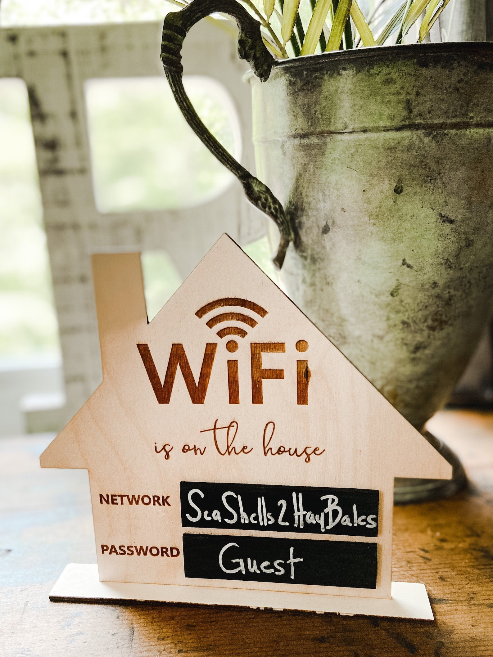 Engraved Wifi Password Sign: Chalkboard Guest Room Decor - Etsy