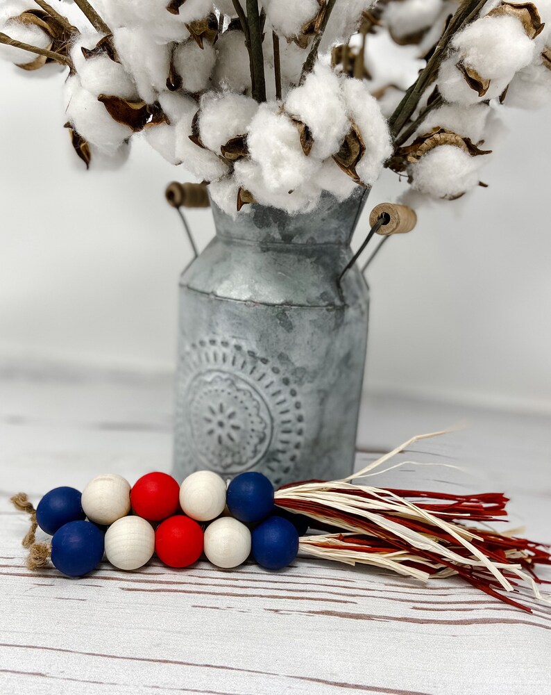 Farmhouse Wooden Beaded Firecrackers Beaded Firecrackers | Etsy