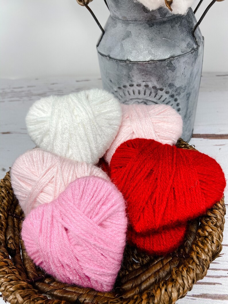 Farmhouse Valentines Day Decor Yarn Hearts Valentines Day - Etsy
